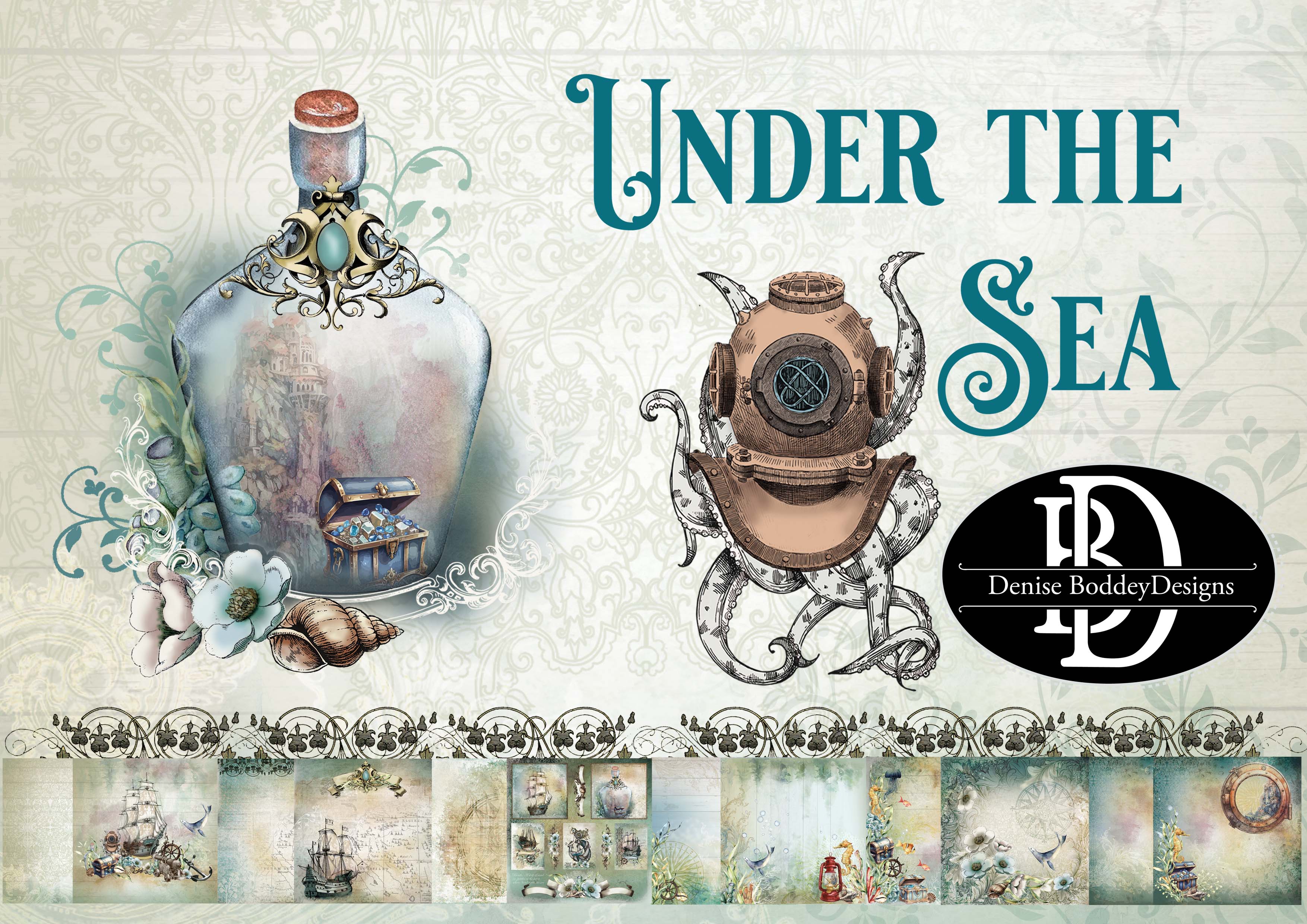 Under the Sea paper pack – Denise Boddey Designs